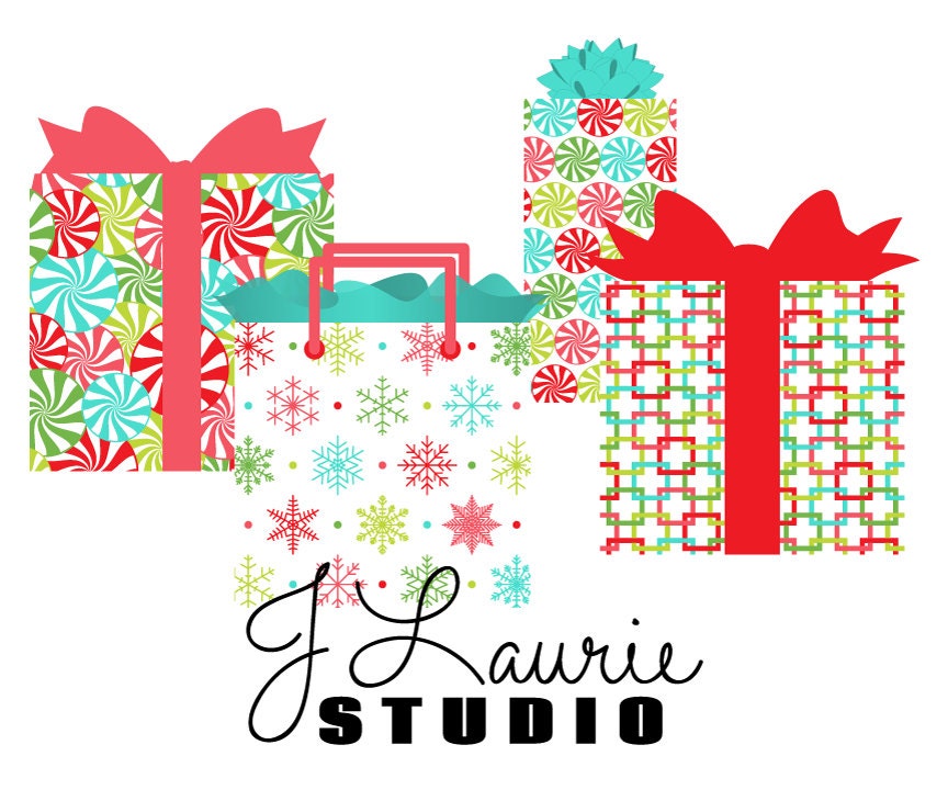Digital Clipart-contemporary Christmas-gifts-presents-christmas Clipart ...