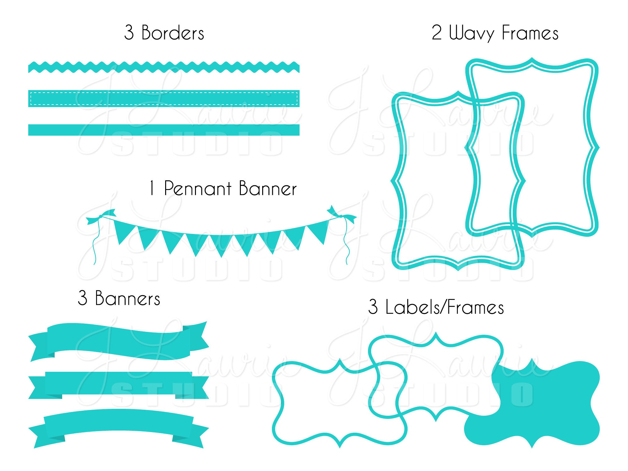 The Basics-robins Egg Blue-digital Clipart-commercial | Etsy