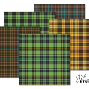 Fall Plaid-digital Scrapbook Papers-commercial Use-preppy Patterns ...