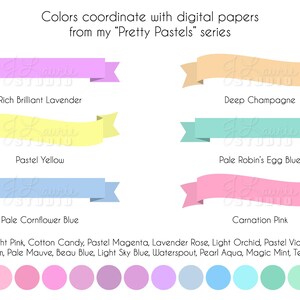 Pastel Digital Clipart Banners-wavy Banners-pastel-baby Shower-web ...