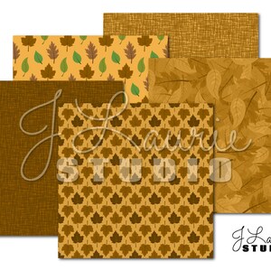 Autumn Leaves-digital Scrapbook Papers-commercial Use-fall Leaves ...