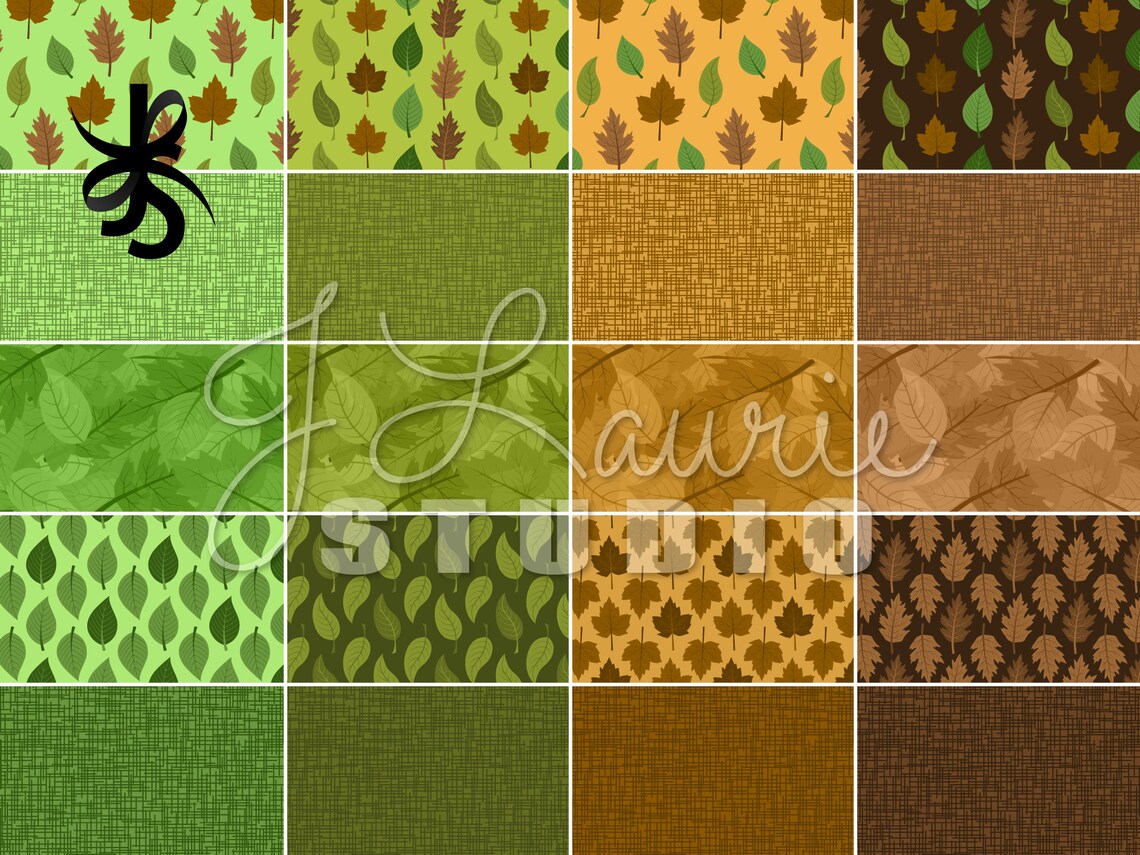 Autumn Leaves-digital Scrapbook Papers-commercial Use-fall - Etsy