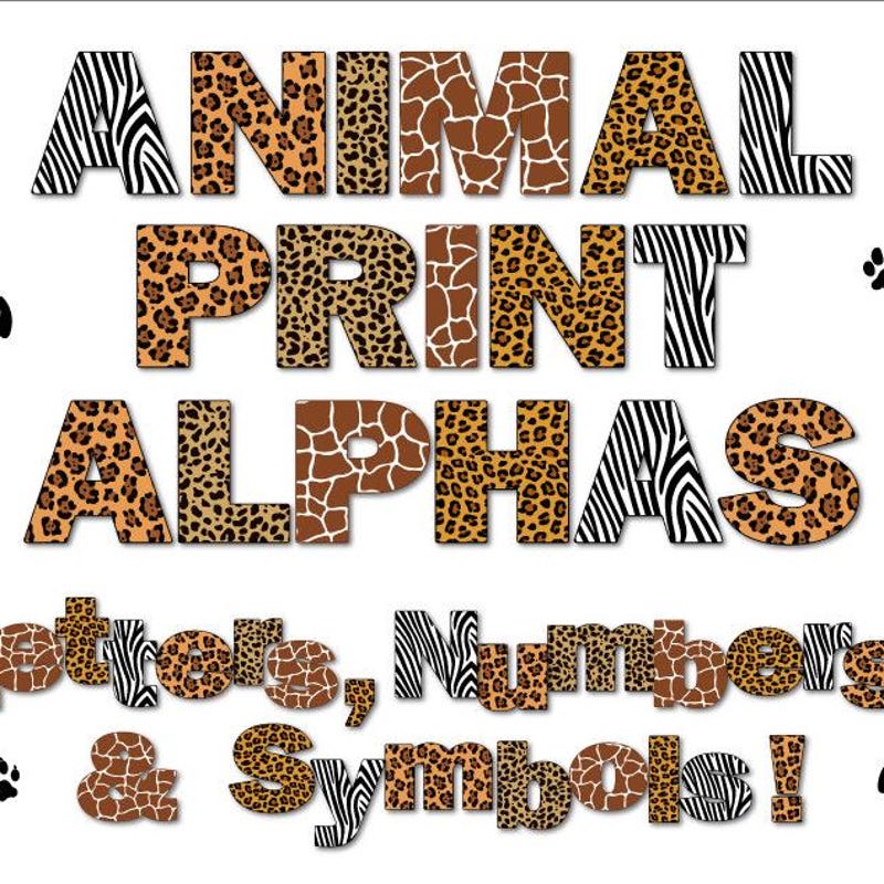 Animal Print Letters - Etsy