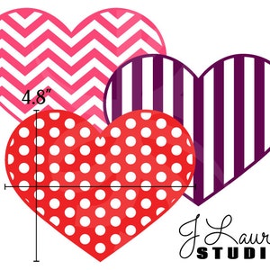 Digital Clipart Hearts-valentine Hearts-valentines Clipart-red-pink ...