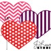 Digital Clipart Hearts-Valentine Hearts-Valentines