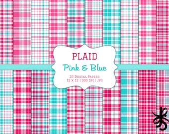 Fall Plaid-digital Scrapbook Papers-commercial Use-preppy | Etsy