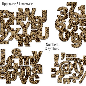 Cheetah Print Digital Alphabet Letters Clipart-animal Print-numbers ...