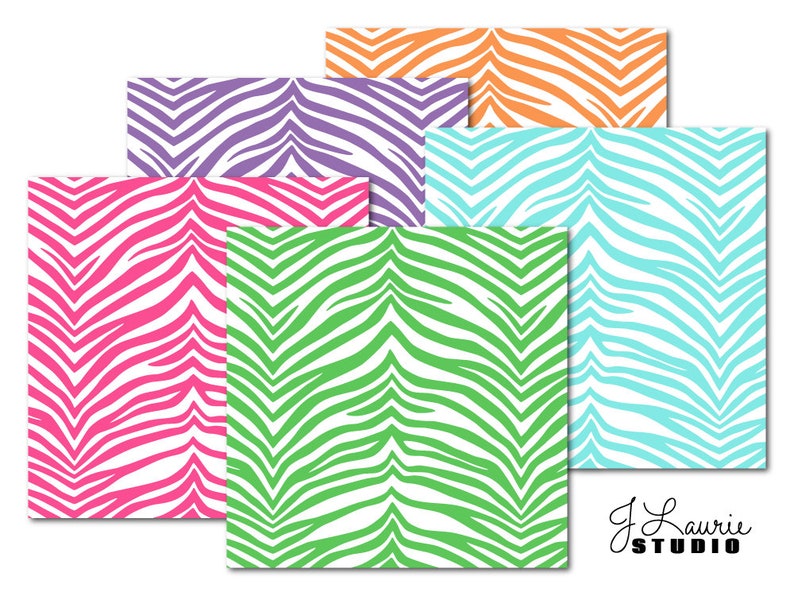 Tiger Print-Springtime-Digital Scrapbook Papers-Commercial | Etsy