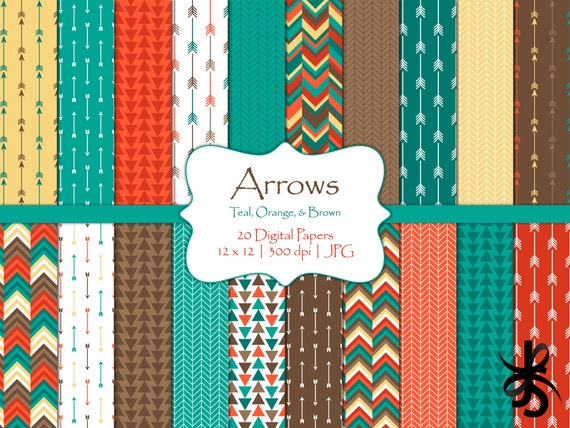 Digital Scrapbooking Paper bow n arrows Patterns Arrows Instant ...