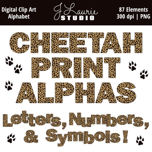 Animal Print Letters Clipart To Print