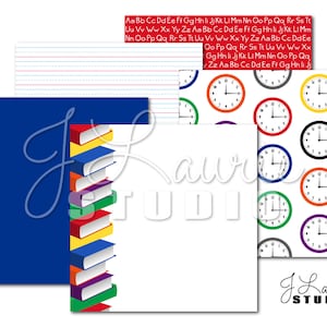 Back to School-digital Scrapbook Papers-commercial Use-classroom ...