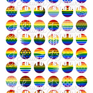 Digital Collage Sheet-pride-1 Inch Circles-stickers-tiles-pendants ...