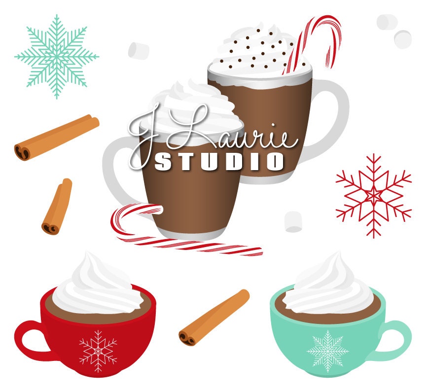 Digital Clipart-christmas Cocoa-hot Chocolate-holiday - Etsy