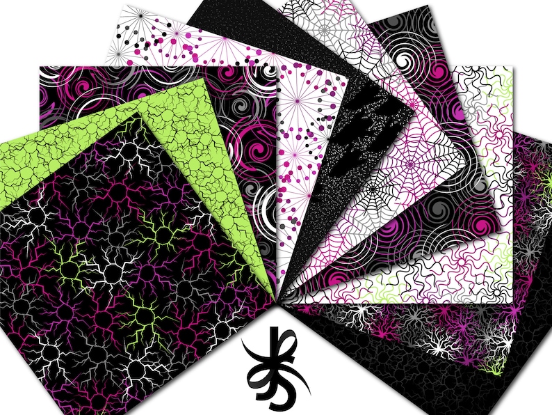 Enchanted Halloween-digital Scrapbook Papers-commercial Use-gothic ...