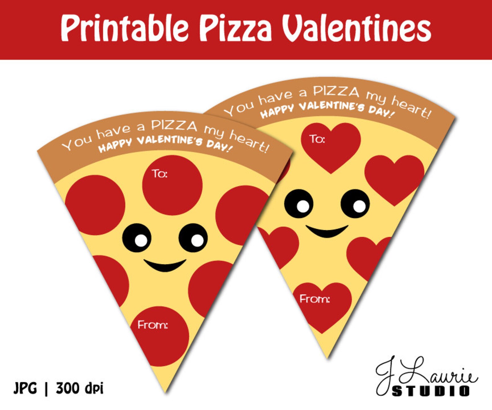 Digital Clipart-printable Pizza Valentines-printable Valentine | Etsy