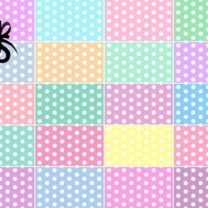 Pastel Polka Dots-digital Scrapbook Papers-commercial Use-baby Shower ...