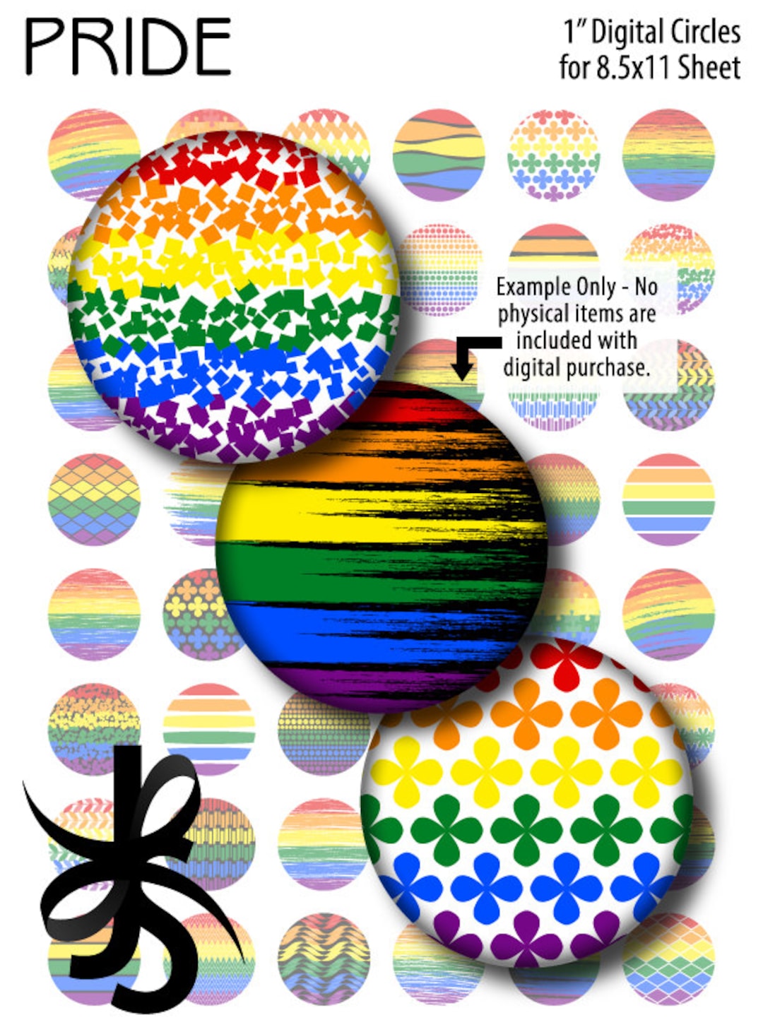 Digital Collage Sheet-pride-1 Inch Circles-stickers-tiles-pendants ...