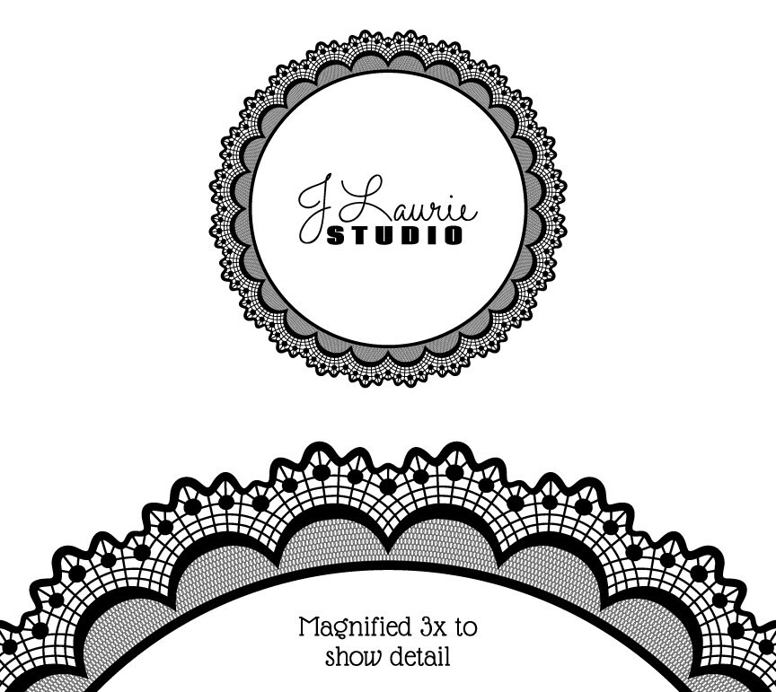 Digital Clipart Frames-Lace-Circles-Doilies-Round | Etsy