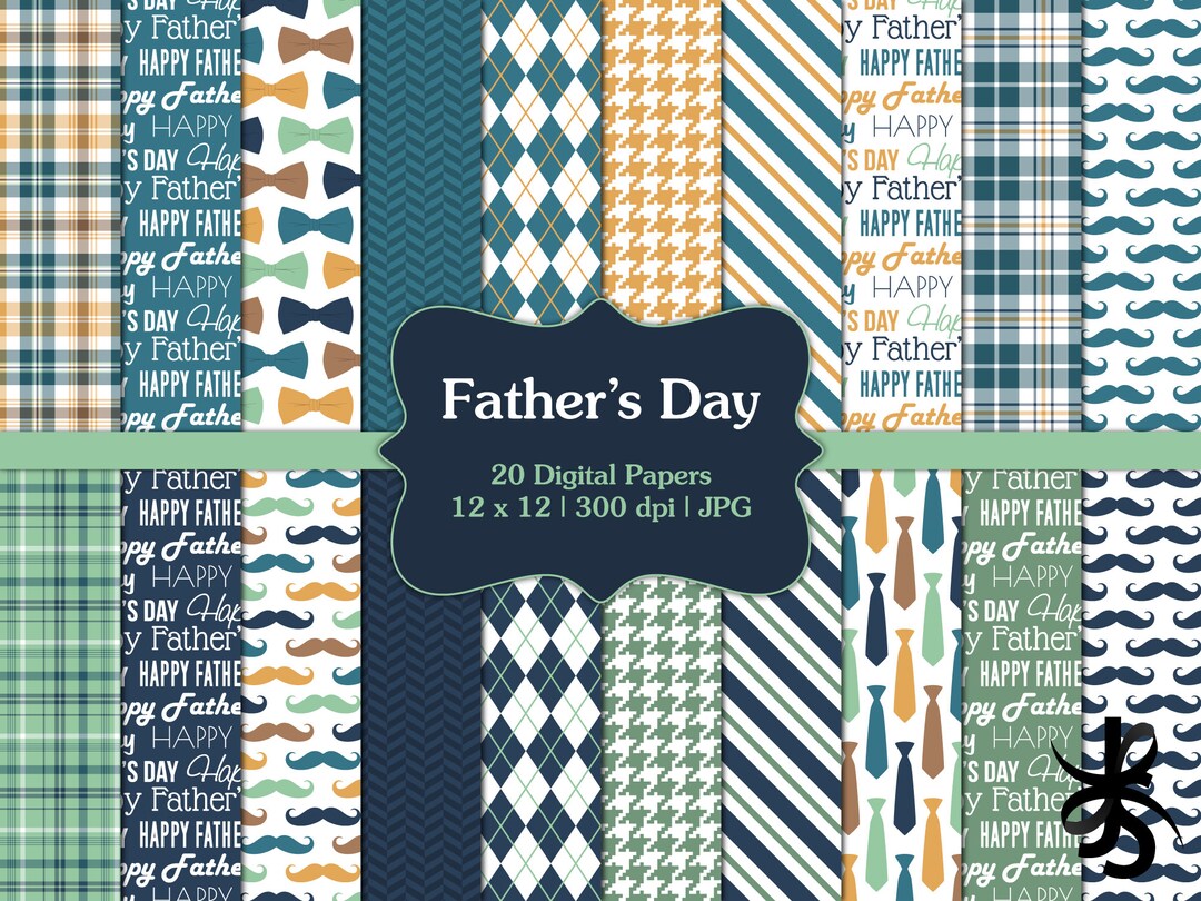 Fathers Day-digital Scrapbook Papers-commercial Use-dad-male-man ...