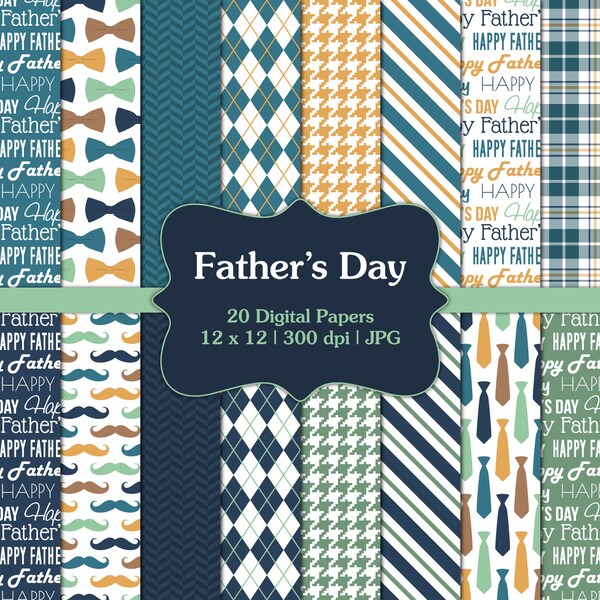 Fathers Digital Papers - Etsy