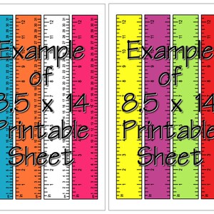 Digital Clipart-colorful 12 Inch Rulers-printable-colorful-instant ...