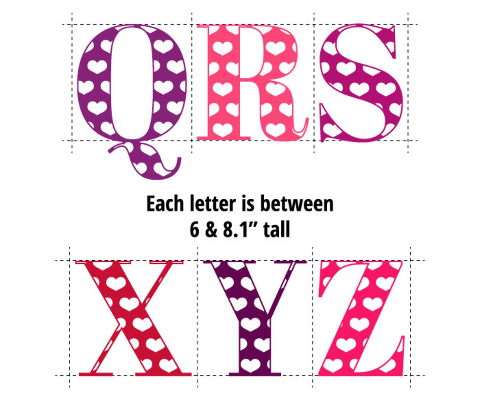 Digital Alphabet Letters Clipart-valentine Hearts Alpha Letters-digital ...