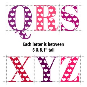Digital Alphabet Letters Clipart-valentine Hearts Alpha Letters-digital ...