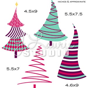Digital Clipart-whimsical Holiday Trees-holiday Trees-christmas Clipart ...
