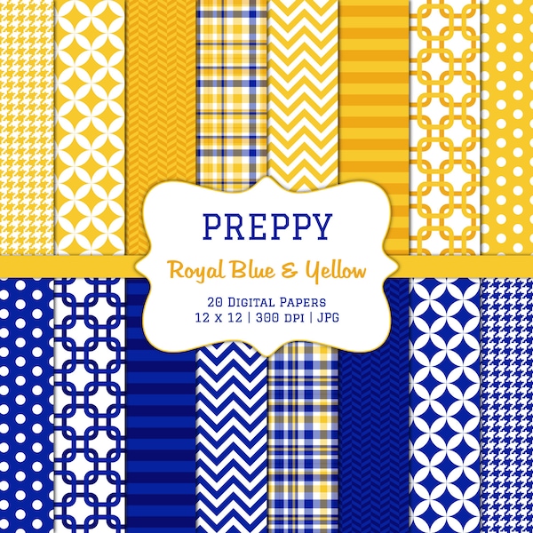 Royal Blue and Yellow Shirts - Etsy