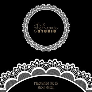 Digital Clipart Frames-lace-circles-doilies-round Frames-borders-white ...