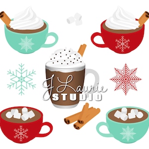 Digital Clipart-christmas Cocoa-hot Chocolate-holiday Clipart-christmas ...