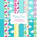 Rainy Day-digital Scrapbook Papers-commercial Use-rain-weather-spring ...