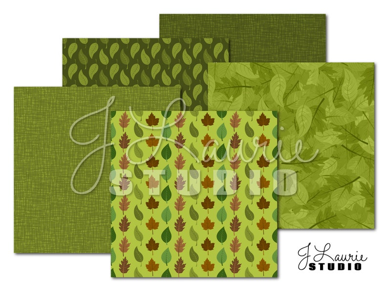 Autumn Leaves-digital Scrapbook Papers-commercial Use-fall - Etsy