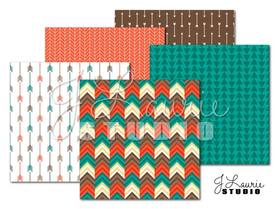Digital Scrapbooking Paper bow n arrows Patterns Arrows Instant ...