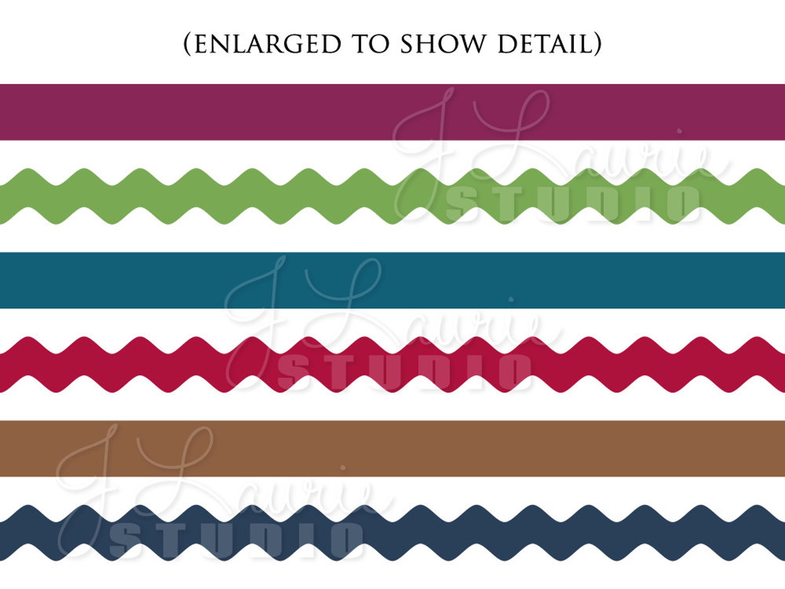 Borders-fall Colors-digital Clipart Borders-commercial Use-ric Rac-zig ...