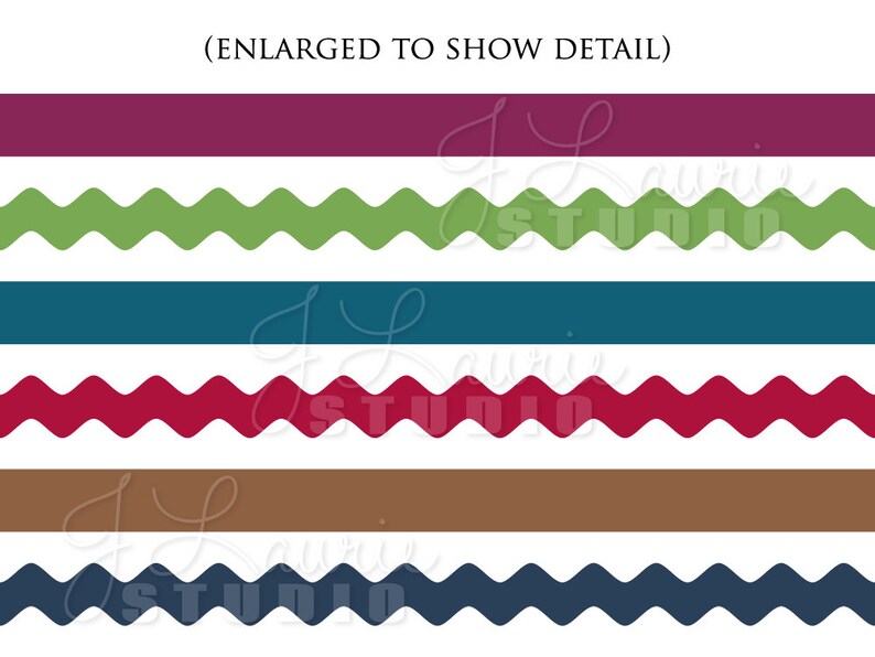 Borders-fall Colors-digital Clipart Borders-commercial Use-ric Rac-zig ...