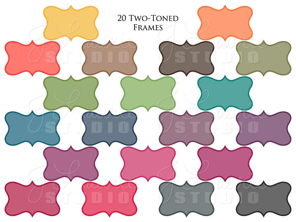 Frames-fall Colors-digital Clipart Frames-commercial Use-text Boxes ...