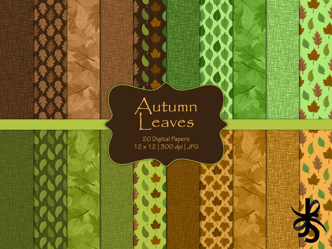 Autumn Leaves-digital Scrapbook Papers-commercial Use-fall Leaves ...