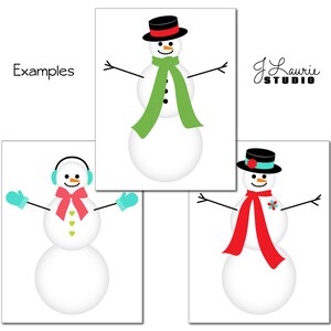 Digital Printable Activity-build a Snowman-diy Snowman-snow Clipart ...