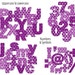 Digital Alphabet Letters Clipart-purple Heart Patterns-hearts-numbers ...