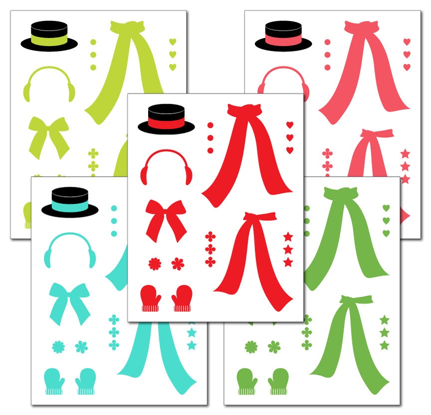 Digital Printable Activity-build a Snowman-diy Snowman-snow | Etsy