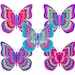 Digital Clipart Butterflies-tie-dye Butterflies-tie-dyed Clip Art ...