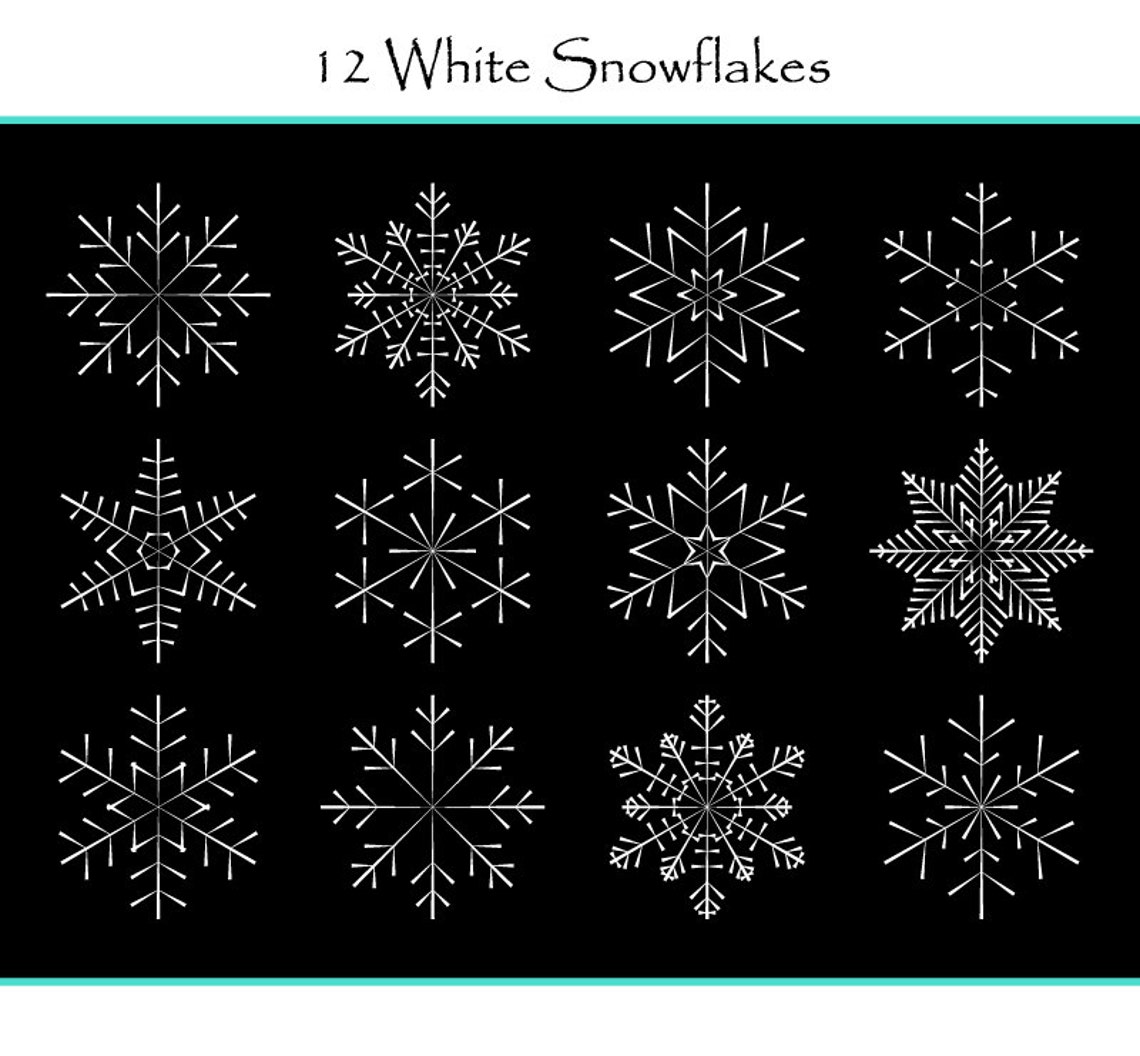 Digital Clipart-snowflakes-holiday Graphics-snow-winter - Etsy