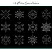 Digital Clipart-snowflakes-holiday Graphics-snow-winter Season ...