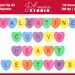Digital Clipart Heart Letters-valentine Convo Hearts-conversation ...