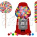 Candy Digital Clipart-candy Shop-sweet Shop-gumball Machine-candy Cane ...