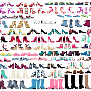 Clipart Shoes-digital Clip Art-commercial Use-high Heels-stilettos ...