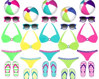 Dress up for Summer Clothing and Paper Doll Clipart Set: - Etsy