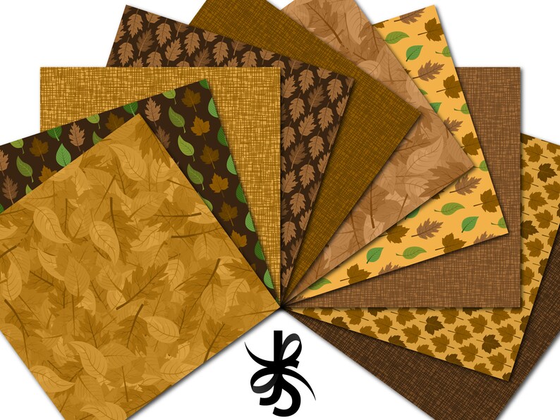 Autumn Leaves-digital Scrapbook Papers-commercial Use-fall - Etsy