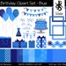Birthday Clipart & Digital Paper Set-blue-girl-celebration-party ...